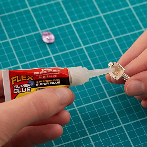 Flex Super Glue Liquid, Clear, Two 3 Gram Tubes, (Pack of 1)