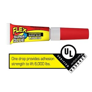 Flex Super Glue Liquid, Clear, Two 3 Gram Tubes, (Pack of 1)