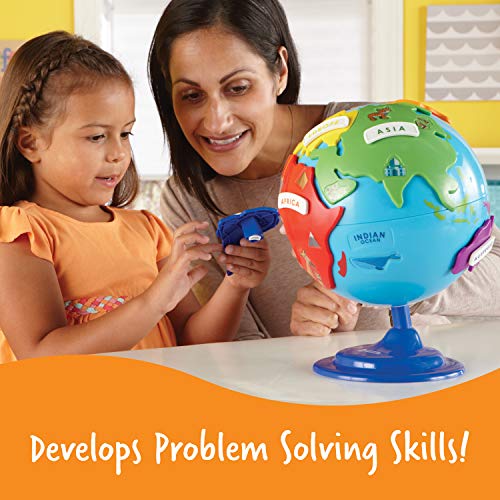 Learning Resources Puzzle Globe - 14 Pieces, Ages 3+ Preschool Learning Toys for Boys and Girls, Earth Globe for Kids