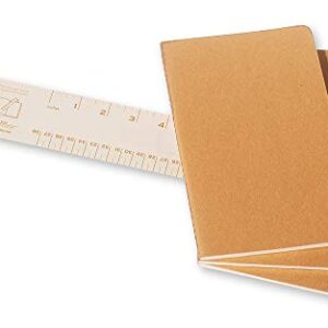 Moleskine Cahier Journal, Soft Cover, Large (5" x 8.25") Ruled/Lined, Kraft Brown, 80 Pages (Set of 3)