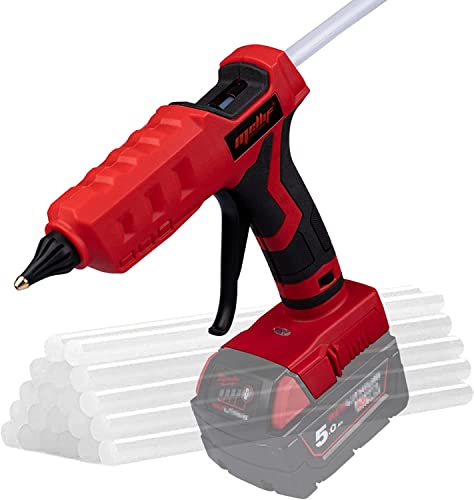 Cordless Hot Glue Gun for Milwaukee 18V Battery, 100W Handheld Battery Powered Glue Gun Kit with 20PCS Full Size Glue Sticks for Arts & Crafts & DIY, Tool Only (Battery NOT Included)