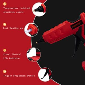 Cordless Hot Glue Gun for Milwaukee 18V Battery, 100W Handheld Battery Powered Glue Gun Kit with 20PCS Full Size Glue Sticks for Arts & Crafts & DIY, Tool Only (Battery NOT Included)