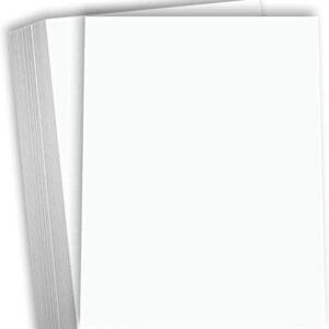 Hamilco White Cardstock Thick Paper 8 1/2 x 11" Heavy Weight 120 lb Cover Card Stock - 50 Pack