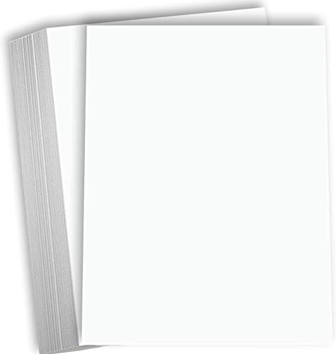 Hamilco White Cardstock Thick Paper 8 1/2 x 11" Heavy Weight 120 lb Cover Card Stock - 50 Pack