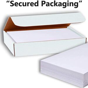 Hamilco White Cardstock Thick Paper 8 1/2 x 11" Heavy Weight 120 lb Cover Card Stock - 50 Pack