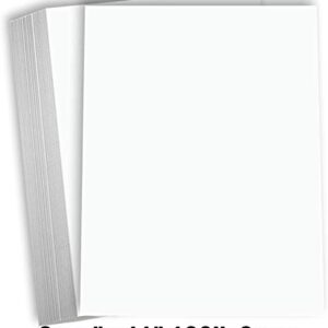 Hamilco White Cardstock Thick Paper 8 1/2 x 11" Heavy Weight 120 lb Cover Card Stock - 50 Pack