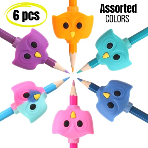 Mr. Pen- Owl Pencil Grips, 6 pcs, Pencil Grips, Cute Pencil Grips, Pencil Grips for Kids Handwriting, Pencil Grips for Kids, Finger Grips for Pencils, Writing Aids for Kid