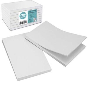 [10 pack] 100 sheets paper notepads – 4 x 6” memo scratch pad server waitress waiter book to do grocery list small notebook restaurant checkbook white