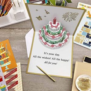 3D Changeable Colors Light Music Birthday Cards, Pop up Warming LED Colourful Musical Birthday Cake Happy Birthday Card, Greeting Cards Postcards for Mom Wife Sister Boy Girl and Friends 1 Pack