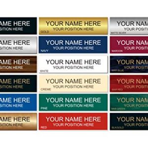 Name Plate Choose Color 2 x 8 - Laser Engraved - CUSTOMIZE. Available in a variety of colors and fonts to match your style. Add a holder / bracket for a professional look.