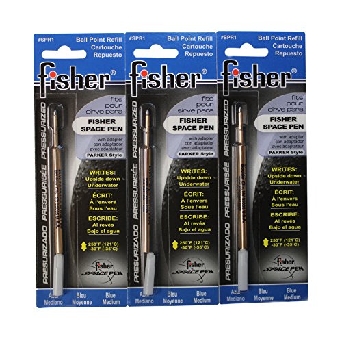 Fisher Space Pen SPR1, Refills for Bullet, Blue, 3 Piece