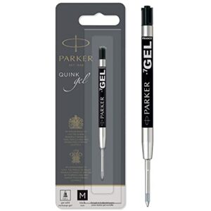 parker gel ball pen refill medium nib, black