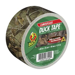 duck brand 1409574 printed duct tape, 1.88 inches x 10 yards, realtree camouflage