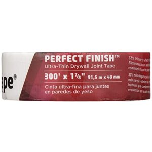 FibaTape FDW8654-U Perfect Finish, Ultra-Thin Joint Drywall Tape, 1-7/8 in. x 300 ft, White