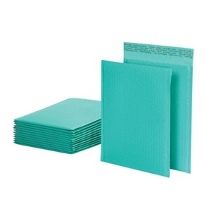 quality park bubble mailers, 8.25 x 11 shipping envelopes, water resistant teal poly padded envelopes, redi-strip peel off closure, 25/box (qua85860)