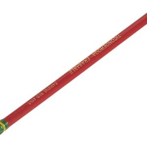 Ticonderoga Erasable Checking Pencils with Eraser, Pre-sharpened, Red, 12-Pack (14259)