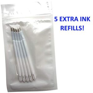 Super Big Fat Pens for Arthritis, Black Ink, Blue body (pack of 5 pens + 5 Extra Ink Refills)