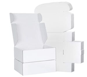 shipping boxes 12x9x4, herkka 20 pack white corrugated cardboard mailer boxes, medium mailing boxes for packaging small business