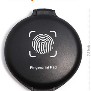 Fingerprint Ink Pad (Pack of 2) - Thumbprint Ink Pad for Notary Supplies Identification Security ID Fingerprint Cards Law Enforcement Fingerprint kit Black Ink pad Stamp pad huella dactilar