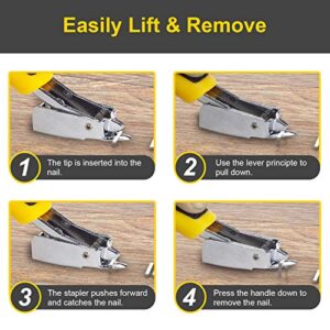 Staple Remover, Staple Puller Tool with Ergonomic Handle, Upholstery and Construction Heavy Duty Staple Removers for Removing All Kinds of Nails in Furniture, Floor, Wooden Box, Photo Frame, Carpet