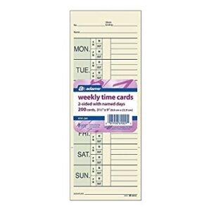 Adams 442772 Time Cards for Pyramid 1000 Time Clock 200/Pack (9791-200)