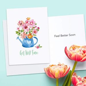 Sweetzer & Orange Bulk Get Well Cards With Envelopes. 24 Get Well Soon Card Assortment. 300gsm Note Cards and Envelopes (120gsm). Thick Greeting Cards and Envelopes, Feel Better Soon Cards.