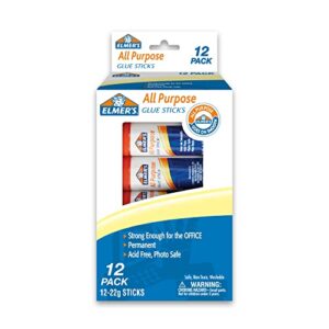 elmer’s all purpose glue sticks, washable, 22 grams, 12 count