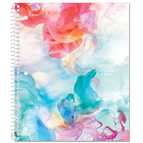 Five Star Spiral Notebooks, 1 Subject, College Ruled, 11" x 8-1/2", Cute Designs Bright Colors, 3 Pack, Design May Vary.