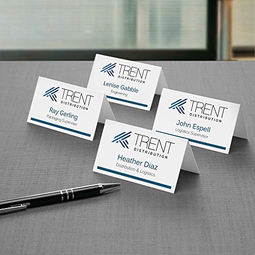 Avery Printable Small Tent Cards, 2" x 3.5", Two-Sided Printing, Matte White, 2 Pack, 320 Cards Total (5812)