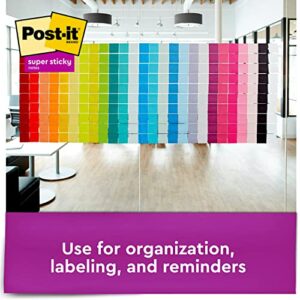 Post-it Super Sticky Notes, 3x3 in, 5 Pads, 2x the Sticking Power, Purple Iris, Recyclable (654-5SSCG)