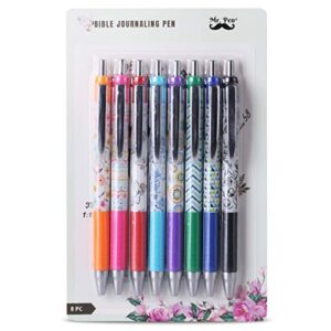 mr. pen- bible journaling pens, 8 pack, assorted color, bible pens, bible pens no bleed through, bible pens no bleed, no bleed pens for bible, pens for journaling, journal pens no bleed through