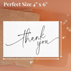 20 Pack Thank You Cards with Kraft Envelopes and Stickers, 4x6 Inch Professional and Minimalistic Looking | Suitable for Business, Baby Shower, Wedding, Graduation, Bridal Shower, Funeral