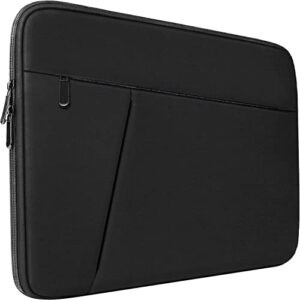 laptop case sleeve 15.6 inch, durable shockproof protective computer carrying cover with front pocket, briefcase handbags laptop sleeve bag for 15.6 inch hp, dell, acer, asus, notebook, black