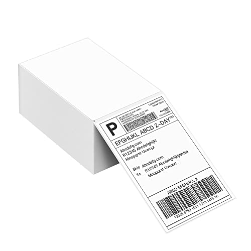 Thermal Direct Shipping Label (Pack of 500 4x6 Fan-Fold Labels), NELKO Thermal Labels for Thermal Printer, Commercial Grade