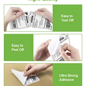 Thermal Direct Shipping Label (Pack of 500 4x6 Fan-Fold Labels), NELKO Thermal Labels for Thermal Printer, Commercial Grade