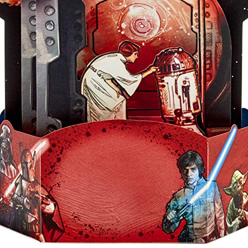 Hallmark Paper Wonder Star Wars Pop Up Birthday Card with Music (Out of this Galaxy, Plays Star Wars Theme)