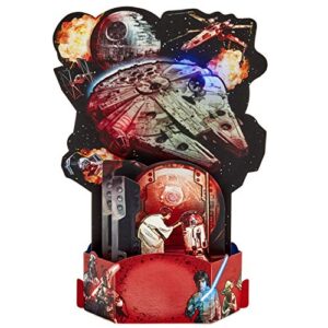 Hallmark Paper Wonder Star Wars Pop Up Birthday Card with Music (Out of this Galaxy, Plays Star Wars Theme)