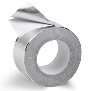 [30 feet] high temperature tape – aluminum foil tape for metal, plastic, & glass – heat resistant tape – 10 yards, 0.15mm thick, 1.5in width – furnace tape, flue tape, dryer tape, & grill tape