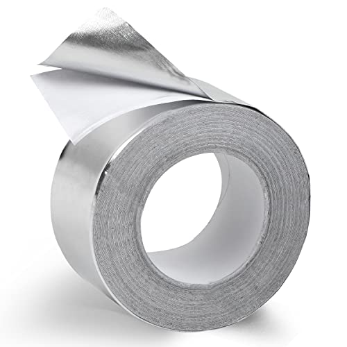 [30 Feet] High Temperature Tape – Aluminum Foil Tape for Metal, Plastic, & Glass – Heat Resistant Tape - 10 Yards, 0.15mm Thick, 1.5in Width – Furnace Tape, Flue Tape, Dryer Tape, & Grill Tape