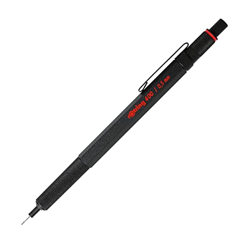 rOtring 1904444 600 Mechanical Pencil, 0.5 mm, Black Barrel