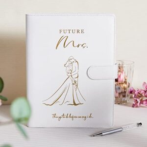 AW BRIDAL Wedding Planner Book and Organizer for The Bride To Be Gifts Future Mrs Gifts Engagement Gifts For Women∣Leather Hardcover Wedding Planning Book Budget Planner Binder with Pen and Gift Box