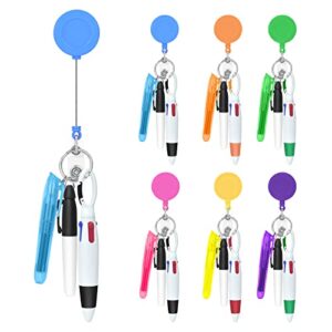 24 pieces nurse pen set nurse pen pack include 6 pieces tip highlighter 6 pieces permanent marker pen and 6 pieces retractable ball pen with 6 pieces nurse badge clip retractable id name reels