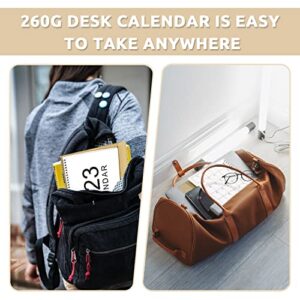 SKYDUE Small Desk Calendar 2023, Desk Calendar from Jan.2023 to Jun.2024, 7" x 8.5", Standing Desk Calendar with To-do List & Notes for Kitchen Office School