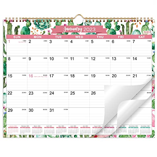 2023-2024 Calendar - Wall Calendar 2023-2024 from January 2023 - June 2024 with Julian Dates, 15" x 11.5", Two-Wire Binding, Ruled Blocks Perfect for Planning and Organizing for Home or Office