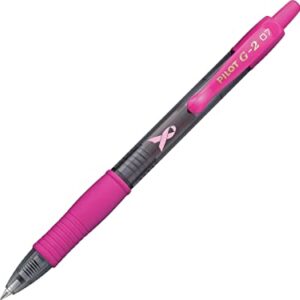 PILOT G2 Premium Refillable & Retractable Rolling Ball Gel Pens, Fine Point, Pink