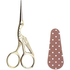 bihrtc 4.5inch embroidery scissors knitting scissors sharp tip stainless steel scissors little scissors for cross stitch cutting embroidery sewing handcraft craft art work diy tool