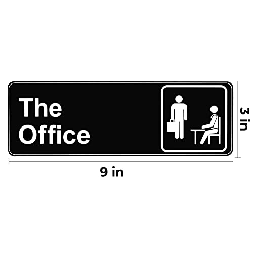 The Office Sign, Main Official Self Adhesive Sign for Door or Wall 9 X 3 Inch Quick and Easy Installation Premium Acrylic Design for Your Home Office / Business, Great Gift for Fans of The Office