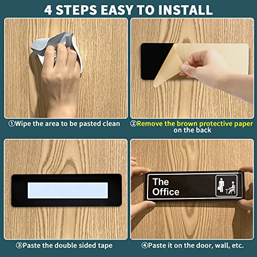 The Office Sign, Main Official Self Adhesive Sign for Door or Wall 9 X 3 Inch Quick and Easy Installation Premium Acrylic Design for Your Home Office / Business, Great Gift for Fans of The Office