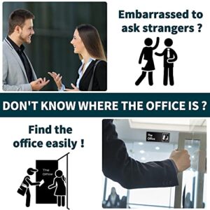 The Office Sign, Main Official Self Adhesive Sign for Door or Wall 9 X 3 Inch Quick and Easy Installation Premium Acrylic Design for Your Home Office / Business, Great Gift for Fans of The Office