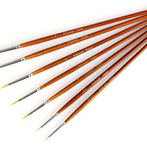 Fine Detail Paint Brush Set - 7 Pieces Miniature Brushes for Watercolor, Acrylic Painting, Models, Airplane Kits